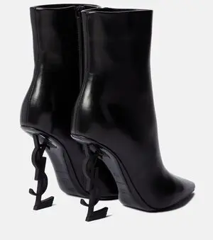 Saint Laurent Opyum 110 Leather Ankle Boots