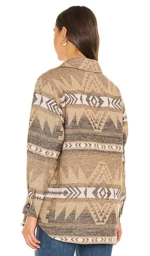 Steve Madden Big Sky Shacket In Nude