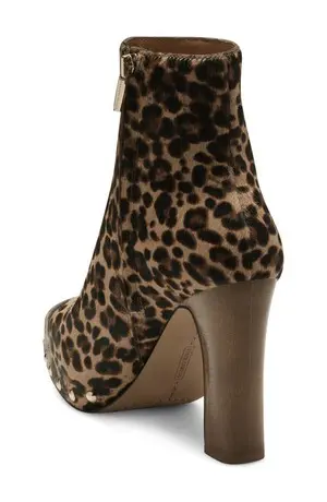 Vince Camuto Nevvina Leopard Print Genuine Calf Hair Bootie