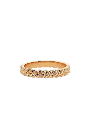 Sethi Couture 18k Gold Braid Band Ring - Rose Gold