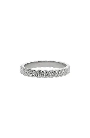 Sethi Couture Sethi Couture 18K Gold Braid Band Ring White Gold