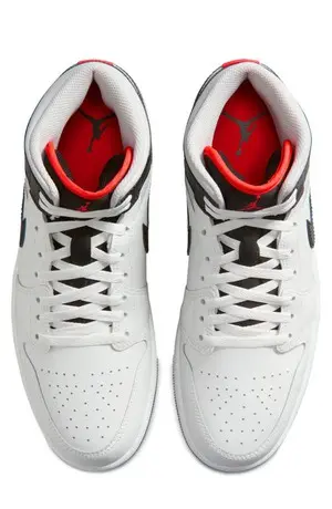 JORDAN Air 1 Mid Basketball Sneakers - Summit White/neutral Grey