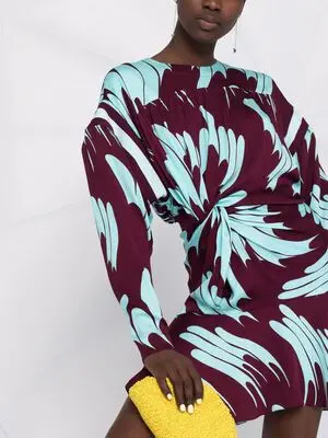 Stella McCartney Abstract Print Gathered Dress