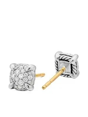 David Yurman Petite Chatelaine Diamond Stud Earrings - Silver