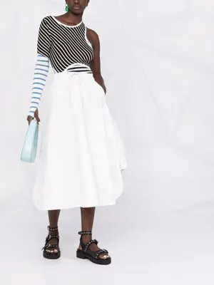 Y3 Asymmetric-hem Midi Skirt