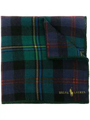 Polo Ralph Lauren Wool Tartan Pocket Square - Green