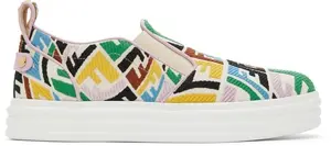 Fendi Fendi Multicolor 'FF' Slip-On Sneakers - F1c4t Multi