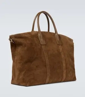 Saint Laurent Giant Suede Duffel Bag - Brown