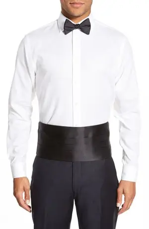 David Donahue Cummerbund And Bow Tie Set - Black