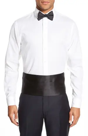 David Donahue Cummerbund And Bow Tie Set - Black