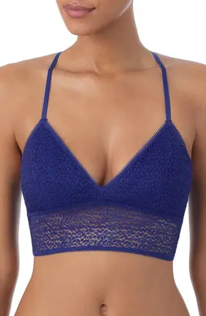 Dkny Modern Lace Longline Bralette - Atlantic Blue