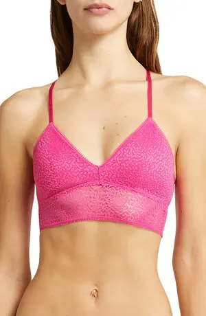 Dkny Modern Lace Longline Bralette Beet