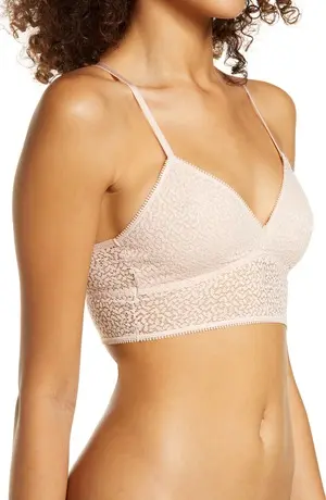 Dkny Modern Lace Longline Bralette - Q77/rose W