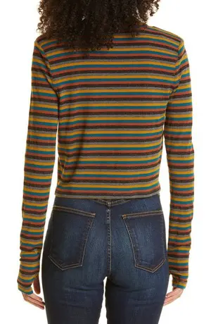 Ramy Brook Jordan Stripe V-neck Cardigan