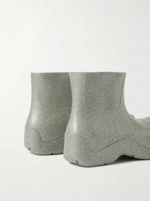 Bottega Veneta Puddle Glittered Rubber Boots - Silver  display picture 3