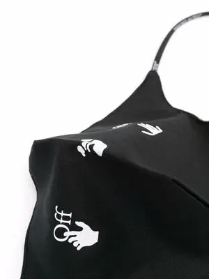 Off-White Swimm Logo-print Face Mask - Black