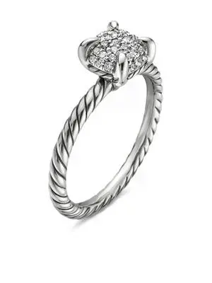 David Yurman Sterling Petite Chatelaine Diamond Ring