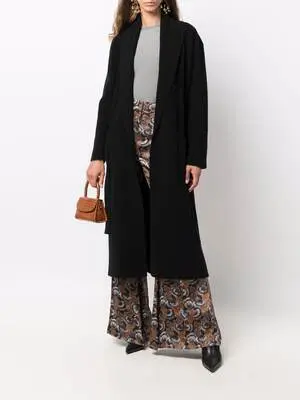 ROBERTO COLLINA Belted-waist Merino Coat
