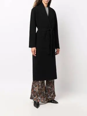 ROBERTO COLLINA Belted-waist Merino Coat