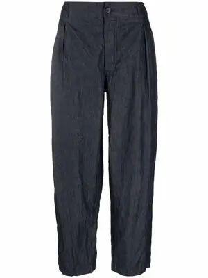 Comme Des Garçons Crinkled Wide Leg Trousers