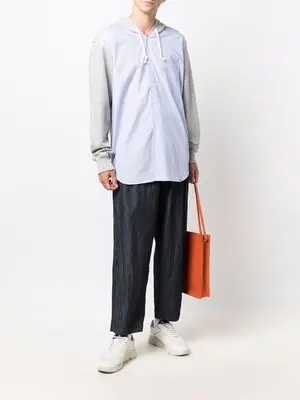 Comme Des Garçons Crinkled Wide Leg Trousers