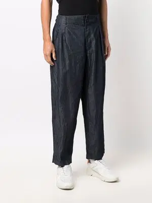Comme Des Garçons Crinkled Wide Leg Trousers