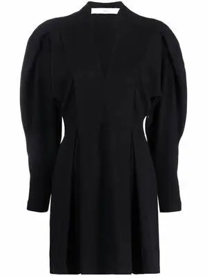 IRO PARIS Long Sleeve V-neck Shirt Dress