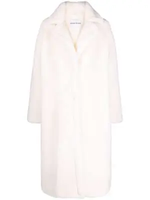 STAND STUDIO Maria Faux Shearling Coat - White
