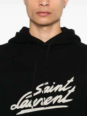 Saint Laurent 50s Signature Hoodie - Black | Editorialist