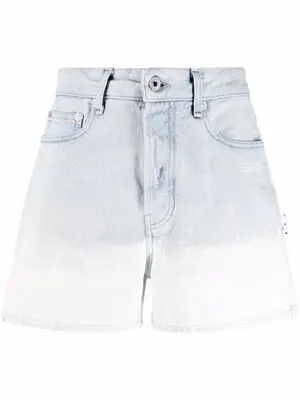 Off-White Gradient-effect Denim Shorts