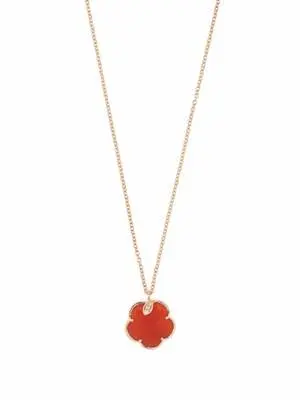 Pasquale Bruni 18kt Rose Gold Petit Joli Carnelian And Diamond Pendant Necklace - Pink