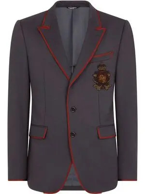 Dolce & Gabbana Deconstructed Logo-patch Blazer