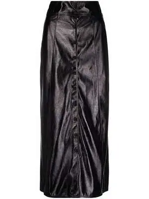Isabel Marant Baxomili Faux Leather Midi Skirt