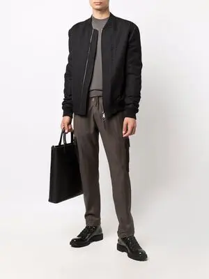 BILLIONAIRE Animalier-print Bomber Jacket - Black