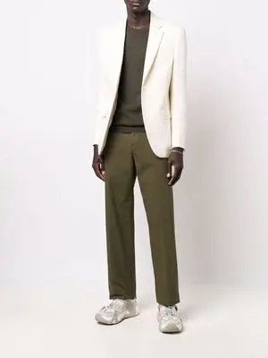 BILLIONAIRE Jaquard Crocodile-effect Tailored Blazer - White