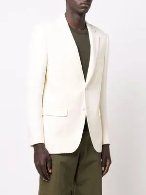BILLIONAIRE Jaquard Crocodile-effect Tailored Blazer - White