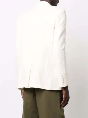 BILLIONAIRE Jaquard Crocodile-effect Tailored Blazer - White