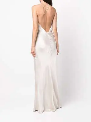Michelle Mason Silk Gown - White