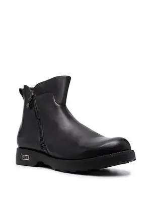 CULT Diagonal Zip Leather Ankle Boots