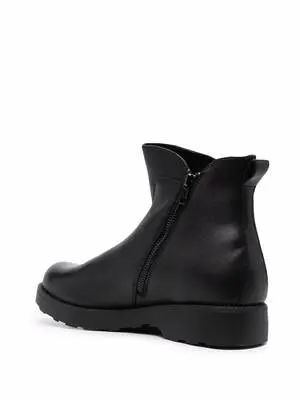 CULT Diagonal Zip Leather Ankle Boots
