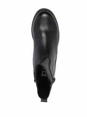 CULT Diagonal Zip Leather Ankle Boots