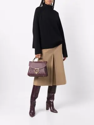 FERRAGAMO Margot Gancini-embossed Tote Bag