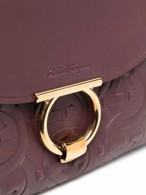FERRAGAMO Margot Gancini-embossed Tote Bag