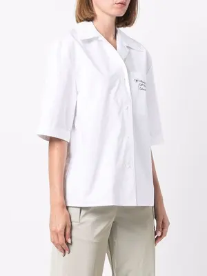 Off-White Poplin Bowling Shirt