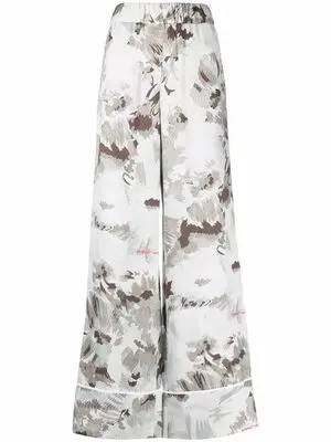 Off-white Palazzo Pants For Women