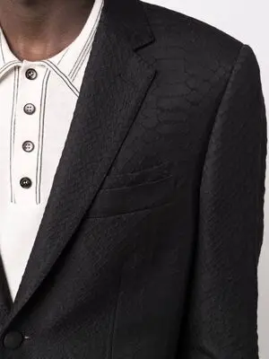 BILLIONAIRE Jacquard Crocodile-effect Tailored Blazer