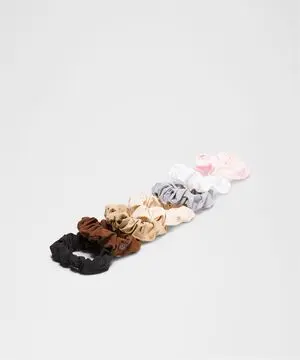 Lululemon Uplifting Scrunchies Black/java/gleam/pale Linen/white/strawberry Milkshake/silver Drop