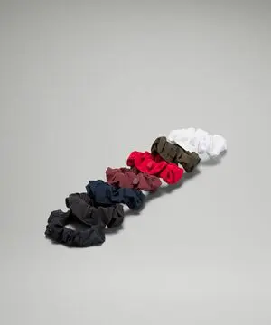 Lululemon Uplifting Scrunchies Black/true Navy/dark Olive/red Merlot/dark Red/white/heritage 365 Camo Deep Coal Multi