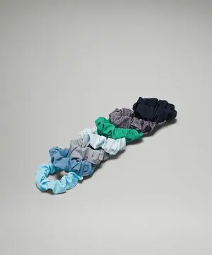 Lululemon Uplifting Scrunchies True Navy/rhino Grey/utility Blue/kelly Green/cyan Blue/powder Blue/heather Lux Multi Black