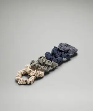 Lululemon Uplifting Scrunchies True Navy/true Navy/grey Sage/grey Sage/trench/trench/diamond Dye Pitch Grey Graphite Grey